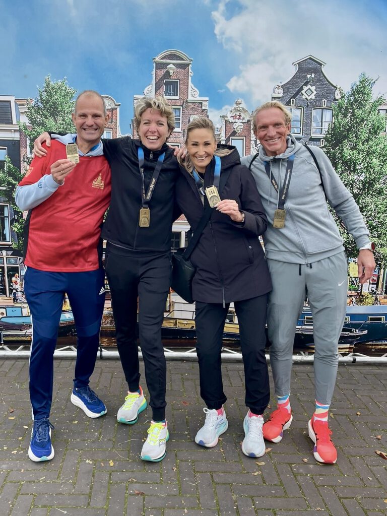 Marathon Amsterdam – Bruno, Mathijs, Peter en Petra - AV Haarlemmermeer
